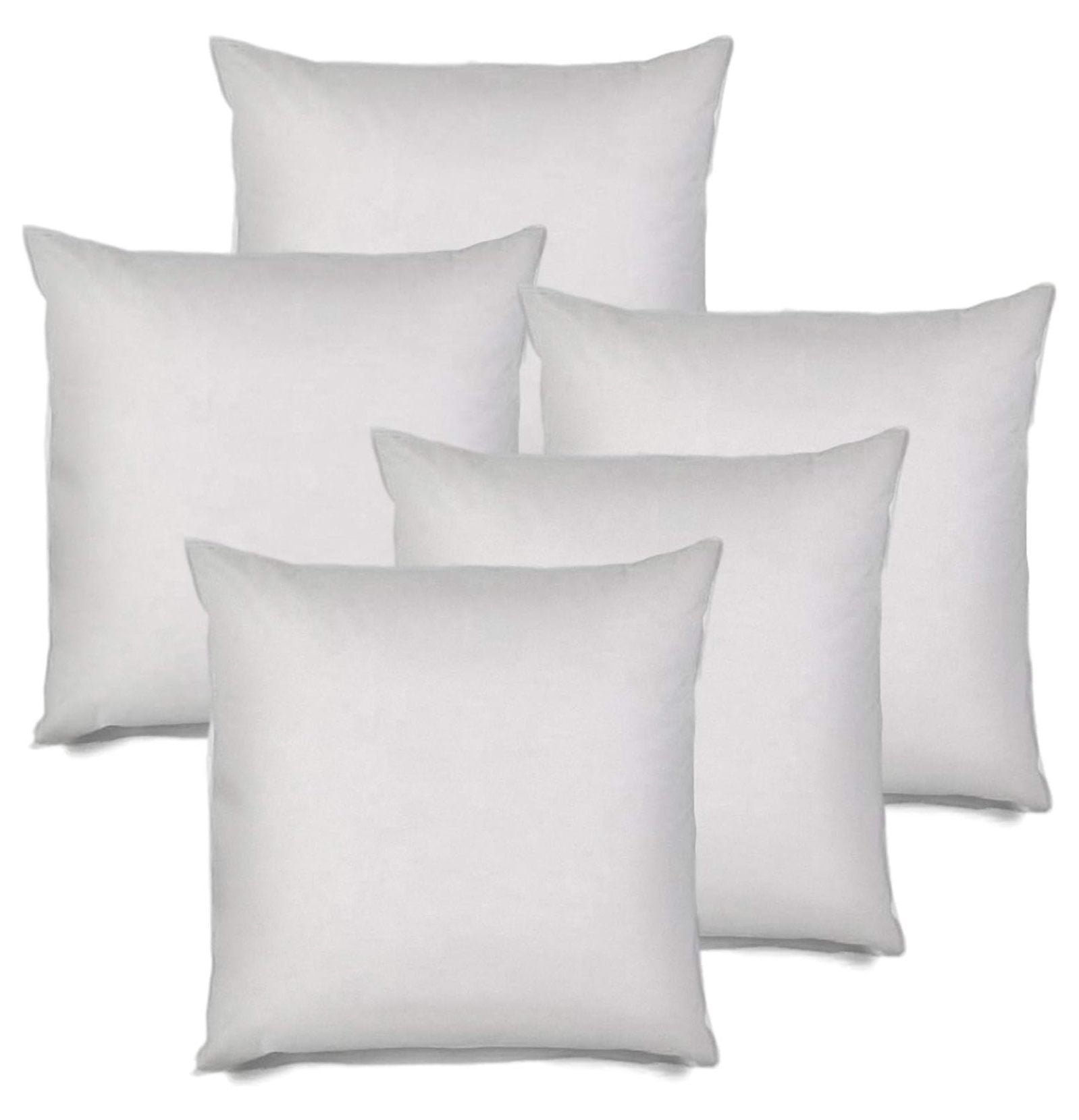 5 Pack Pillow Insert 30x30 Hypoallergenic Square Form Sham Stuffer ...