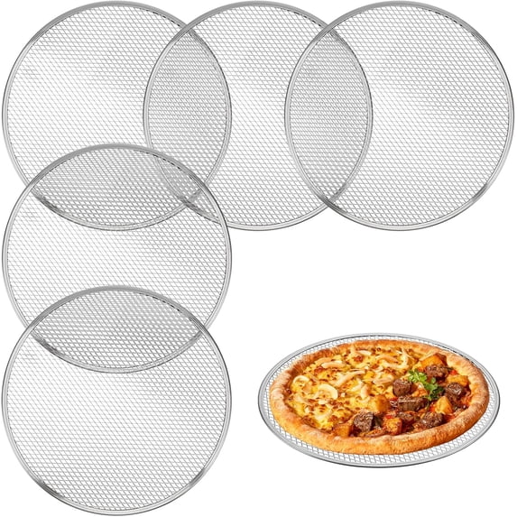 5 Pack Pizza Screen, 12 Inch Pizza Pan for Oven Non-stick Pizzas Tray ...