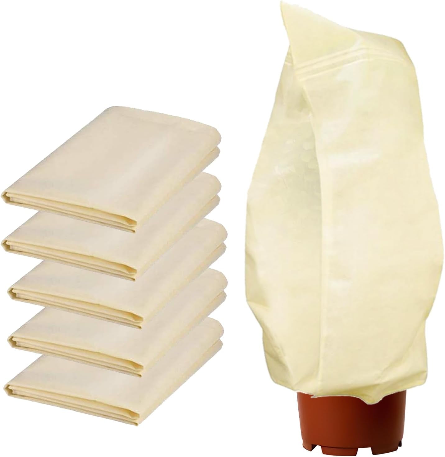 5 Pack Plant Covers Freeze Protection, 23.6" x 31.5" Plant Covers for ...