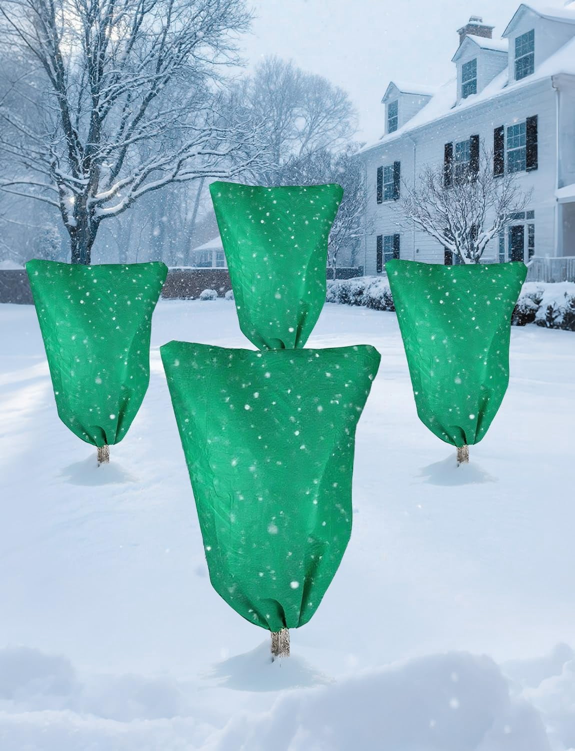 5-Pack Plant Covers Freeze Protection, Winter Tree Covers with Zipper ...