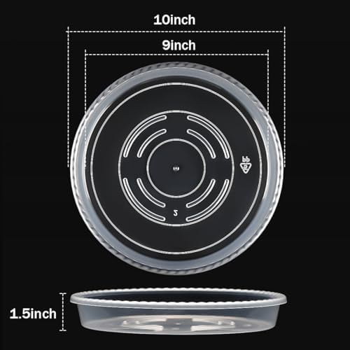 5 Pack Plant Saucer 10 Inch Clear Plant Trays for Pots Thickened ...