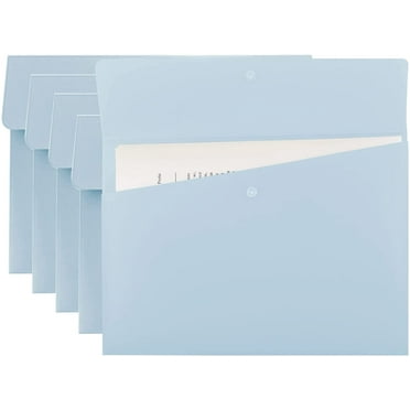 Poly Project Pockets, 20 Pack, Plastic File Jacket Sleeves for Letter ...