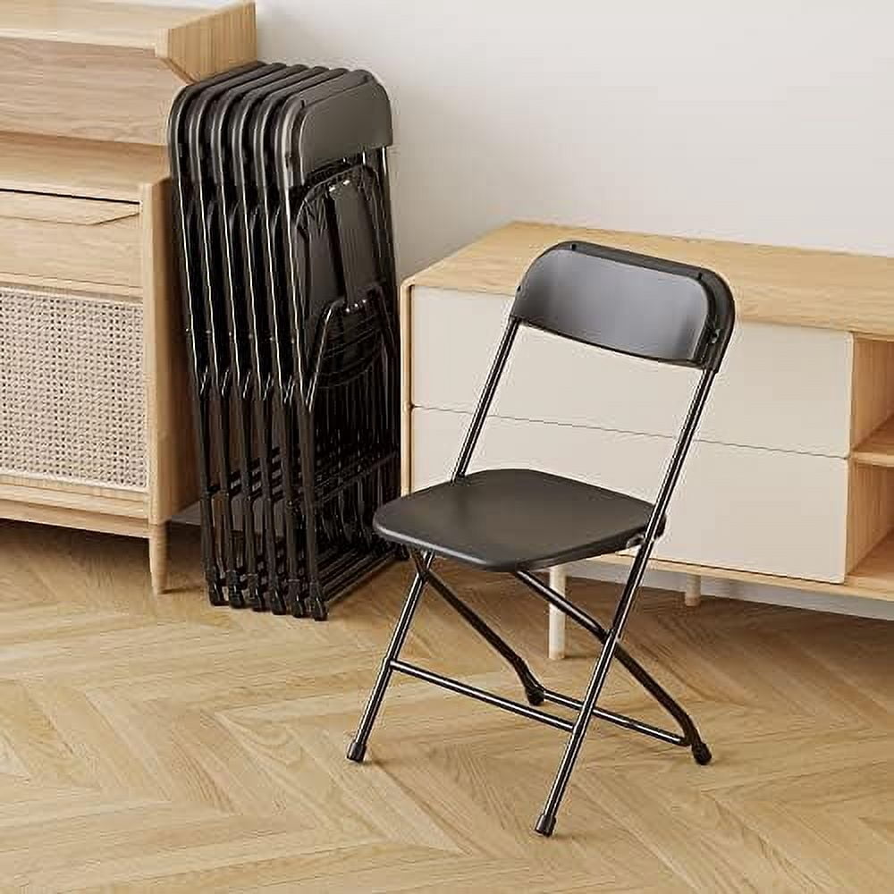 5 Pack Plastic Folding Chair, 300lb Capacity, Portable Commercial Chair ...