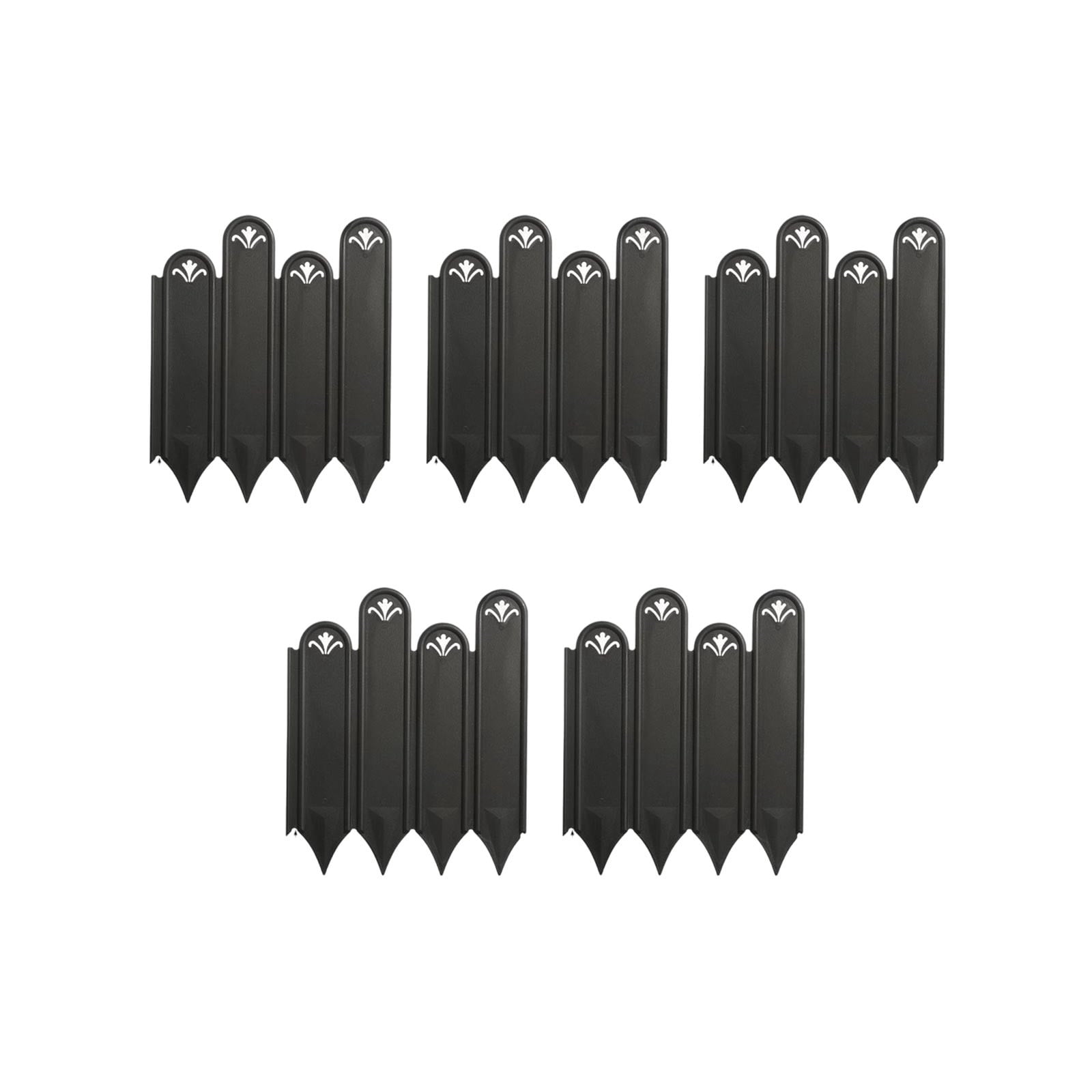 5 Pack Plastic Garden Fence Picket Fence Edging, Decorative Yard Border ...