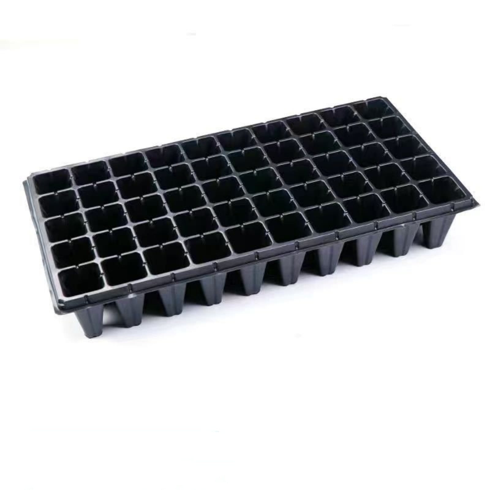 5-Pack Plastic Seedling Trays - Thick & Durable Nursery Starter Trays with Deep Plugs, Reusable ...