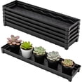 5 Pack Plastic Window Sill Saucer, Rectangular Windowsill Plant Pot ...