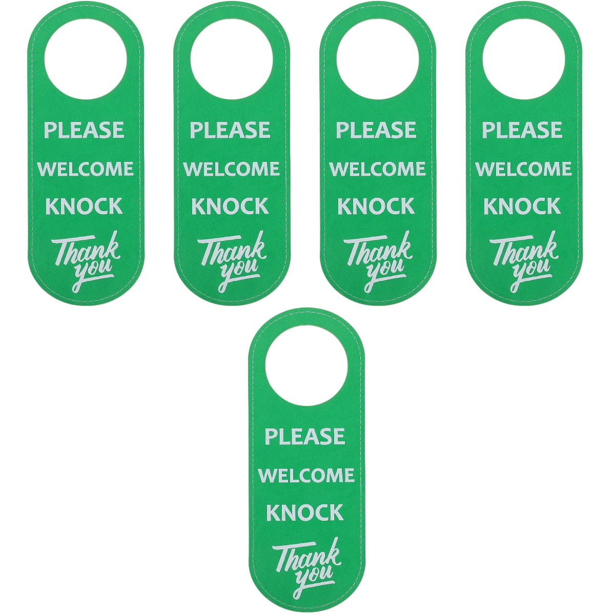 5 Pack Please Welcome Knock Sign Door Hanger Stickers Reception Office ...