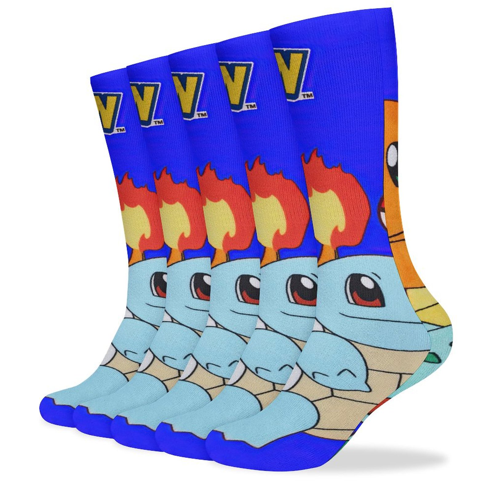 5-Pack Pokemon Socks Kids Youth Men & Women Over-the-Calf Breathe Anime ...