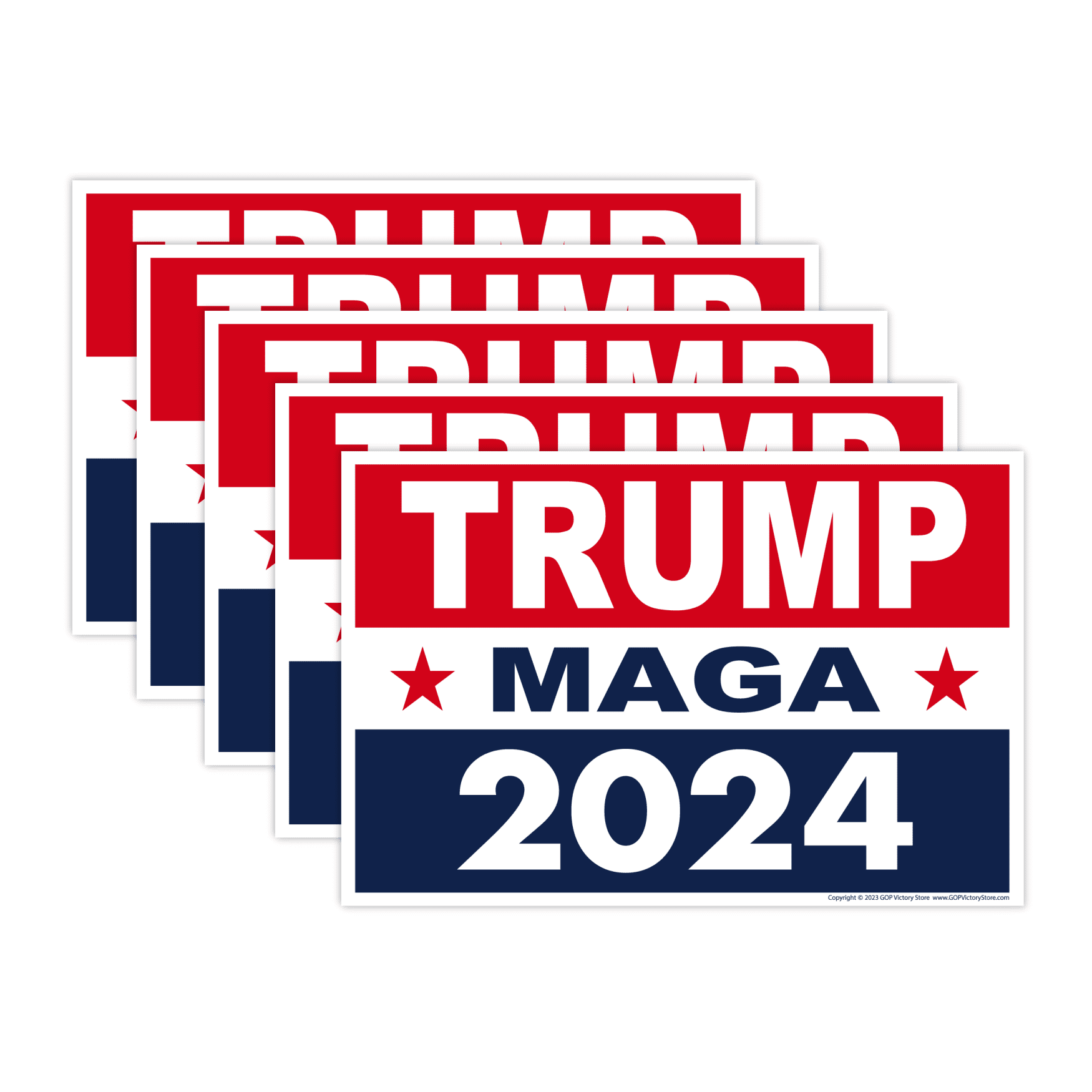 (5-Pack) Political Campaign Yard Sign w/Stake, Donald Trump 2024 Make ...