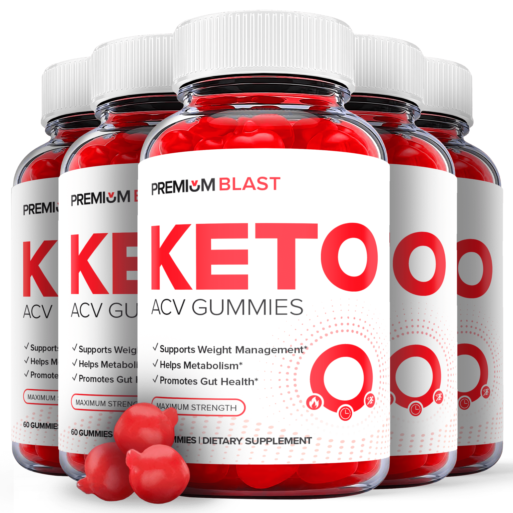 (5 Pack) Premium Blast Keto ACV Gummies - Supplement for Weight Loss ...