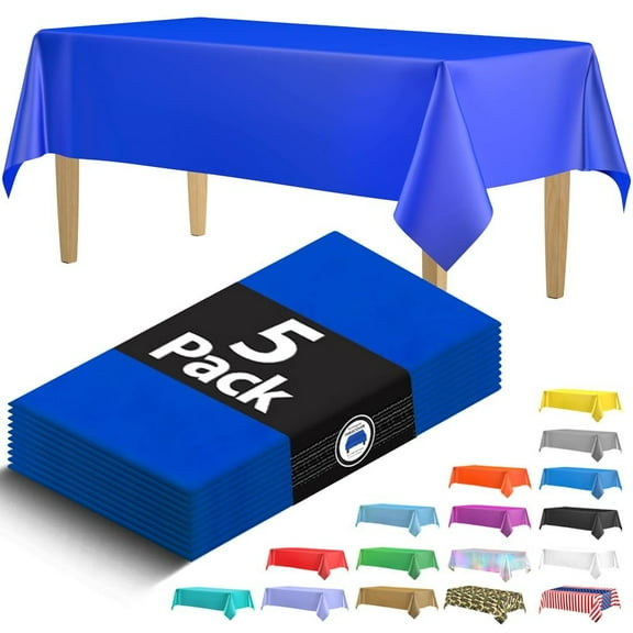 14 Pack Premium White Plastic Tablecloth - 54 x 108 in. Disposable ...