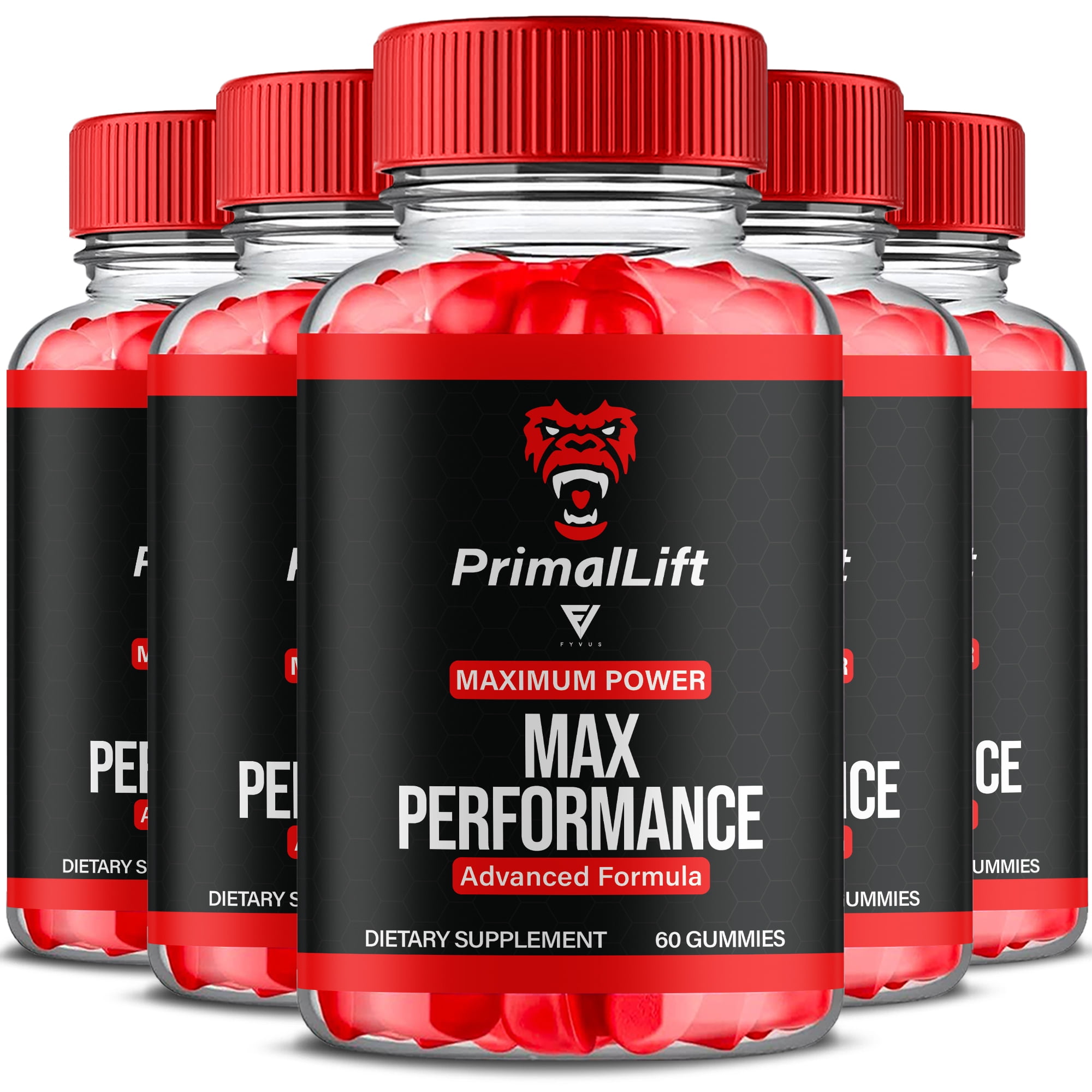 (5 Pack) Primal Lift Gummies PrimalLift Supplement High Drive (300 ...
