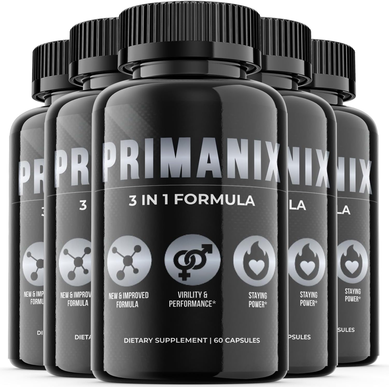 (5 Pack) Primanix - Dietary Supplement - 300 Capsules - Walmart.com