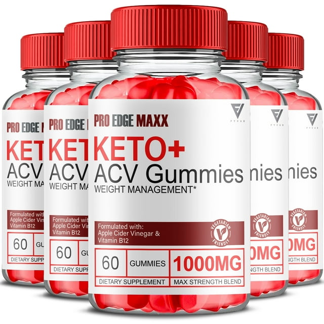 (5 Pack) Pro Edge Maxx Keto Gummies, Pro Edge Maxx Advanced Formula ...