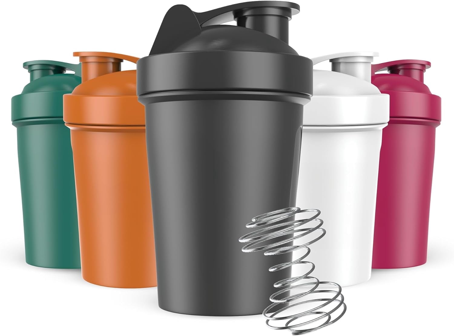 CocoAtals 5 Pack Protein Shaker Bottles, 20 Oz, BPA-Free, Leakproof ...