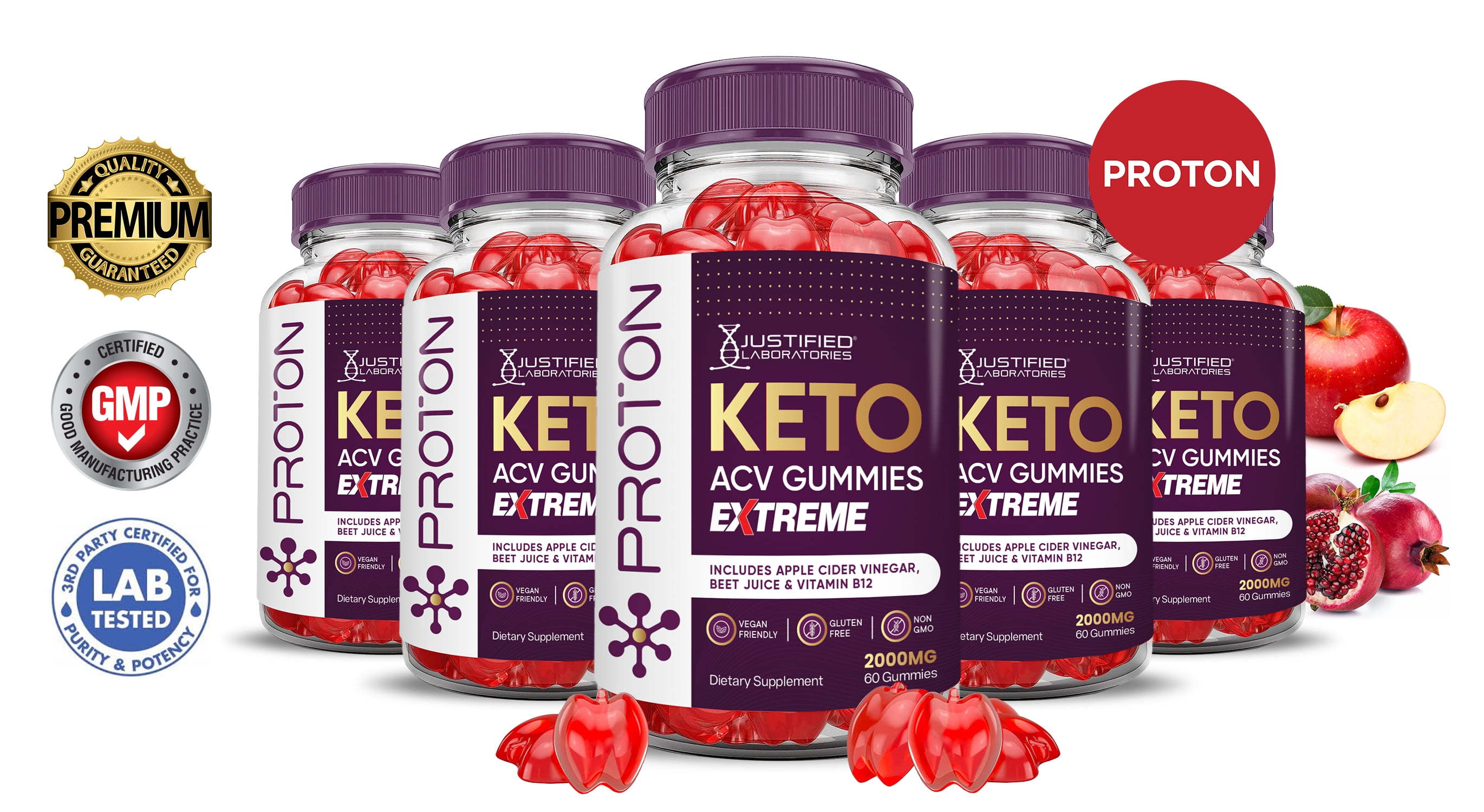 Proton Keto Extreme ACV Gummies 2000mg - Diet Boost Dietary Supplement ...