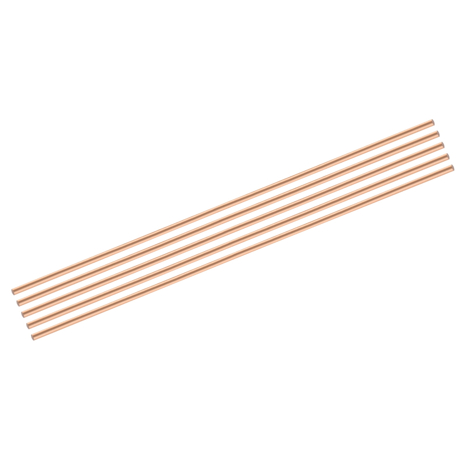 Uxcell Pure Copper Round Rod Diameter Length Solid Copper Rod Lathe Bar ...