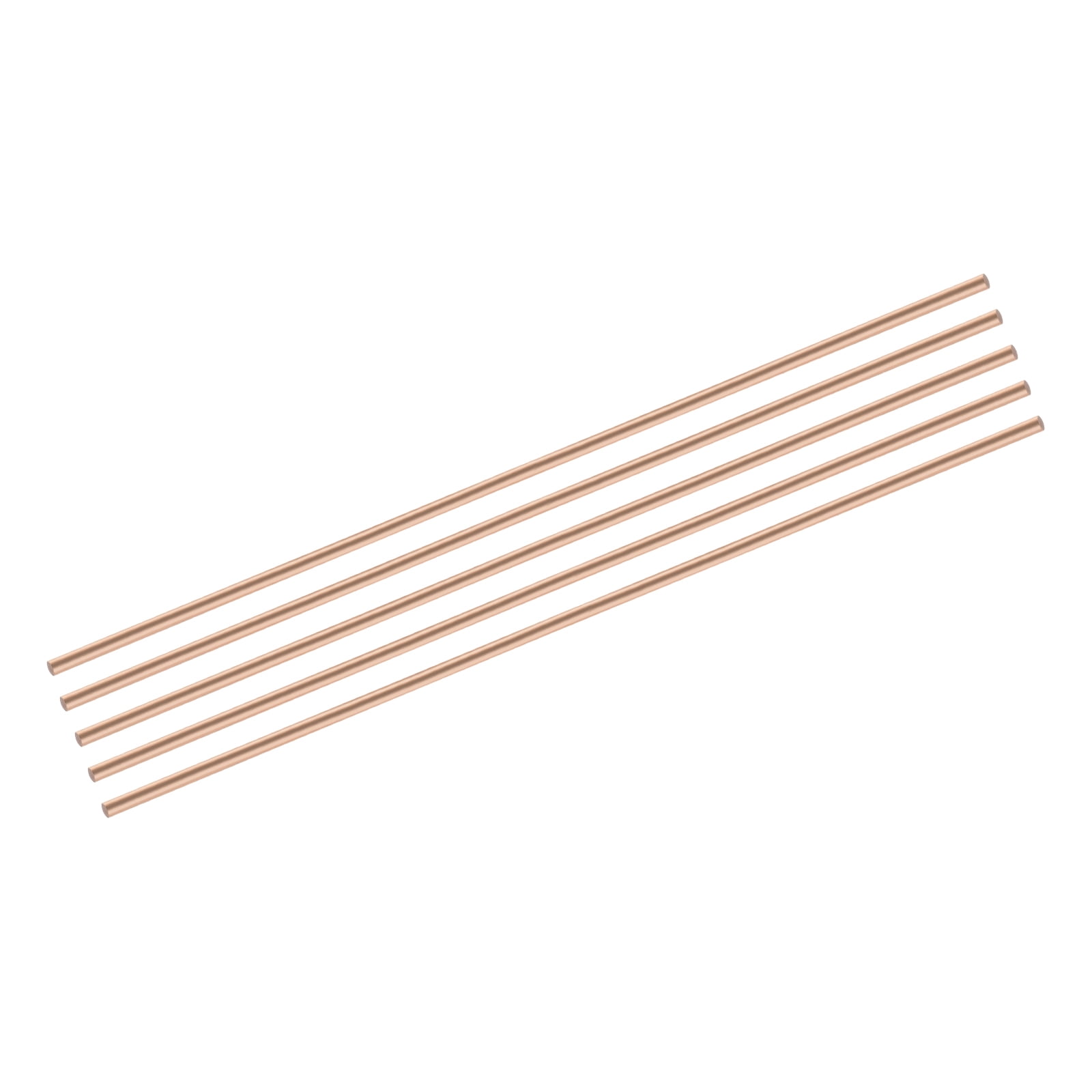 Uxcell Pure Copper Round Rod Diameter Length Solid Copper Rod Lathe Bar ...