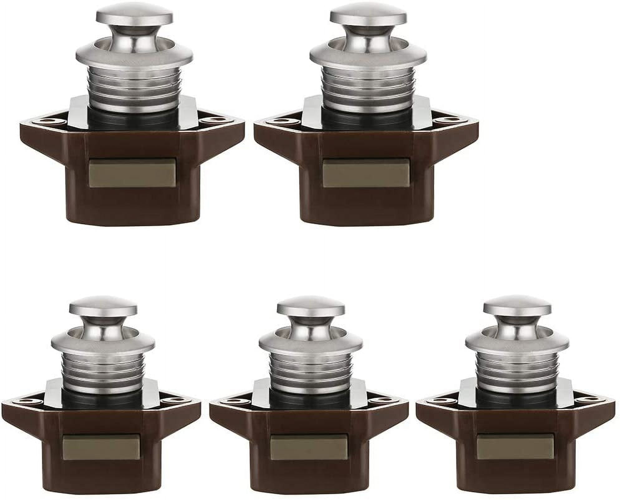 5 Pack Push Button Push Button Keyless Latch Cabinet Lock Clasp ...