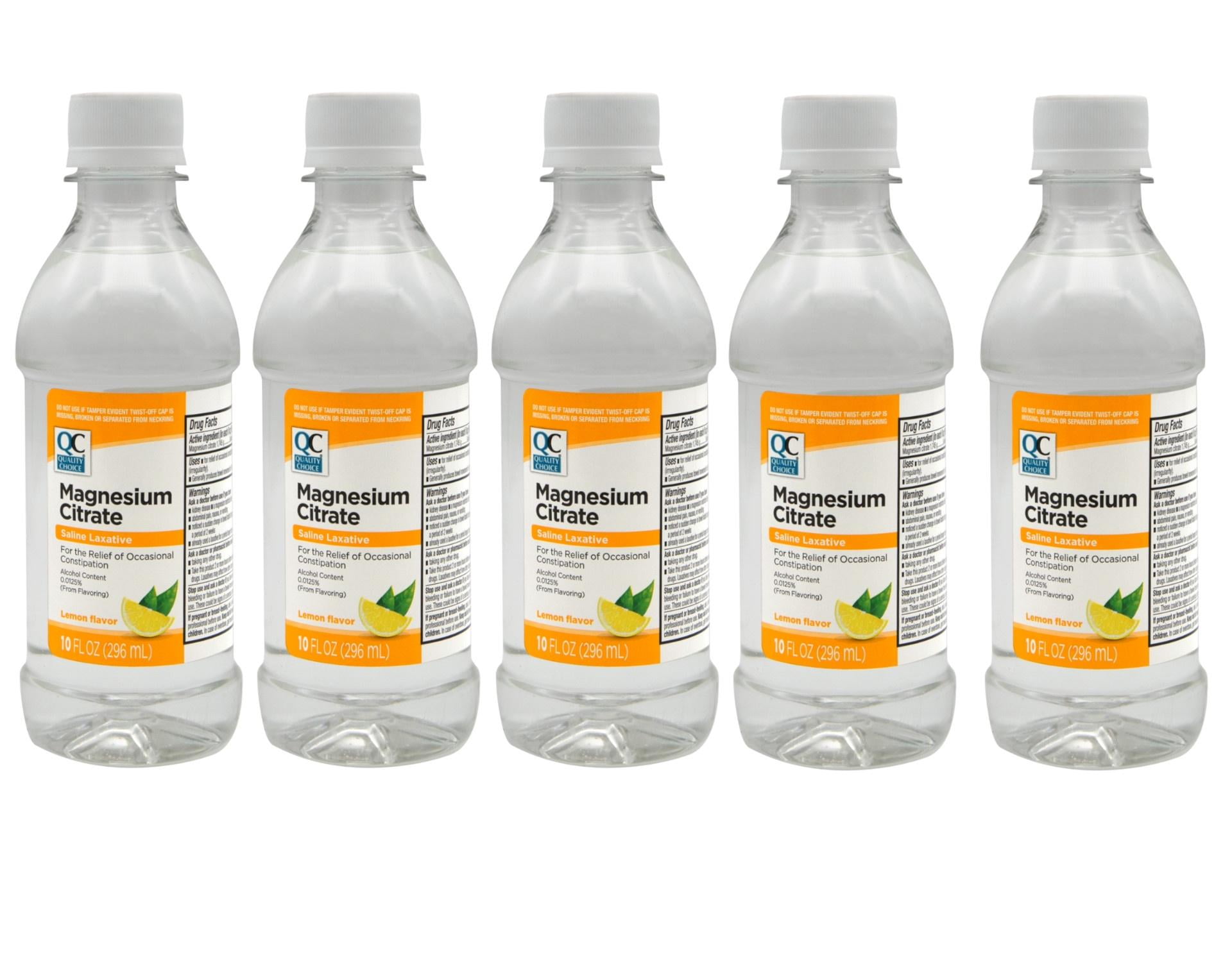 5 Pack - Quality Choice Magnesium Citrate Liquid Laxative - Constipation Relief Oral Solution ...