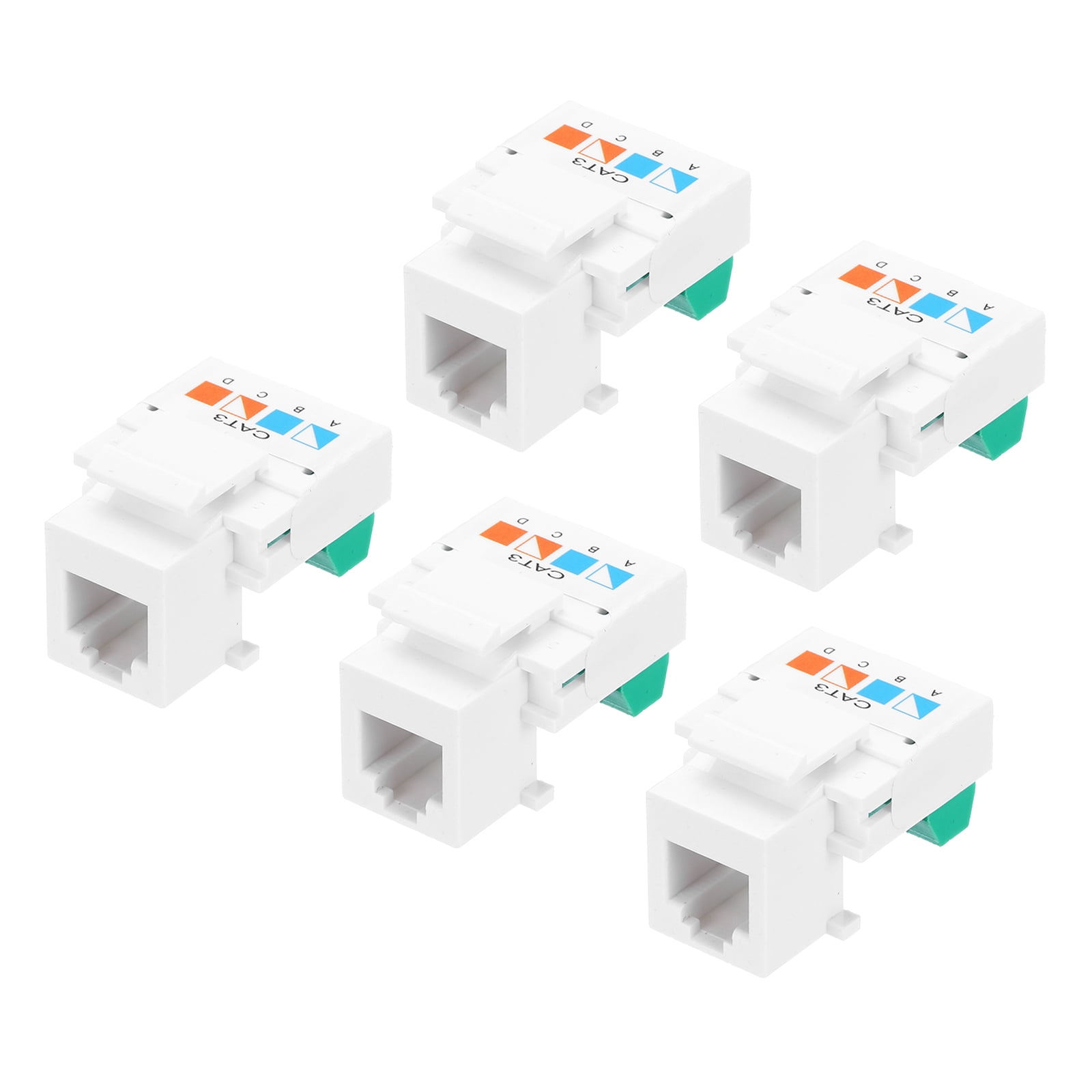 5 Pack RJ11 Cat 3 Telephone Jacks, Cat3 Coupler Jack with Screw Terminal to RJ11 6P4C Female ...