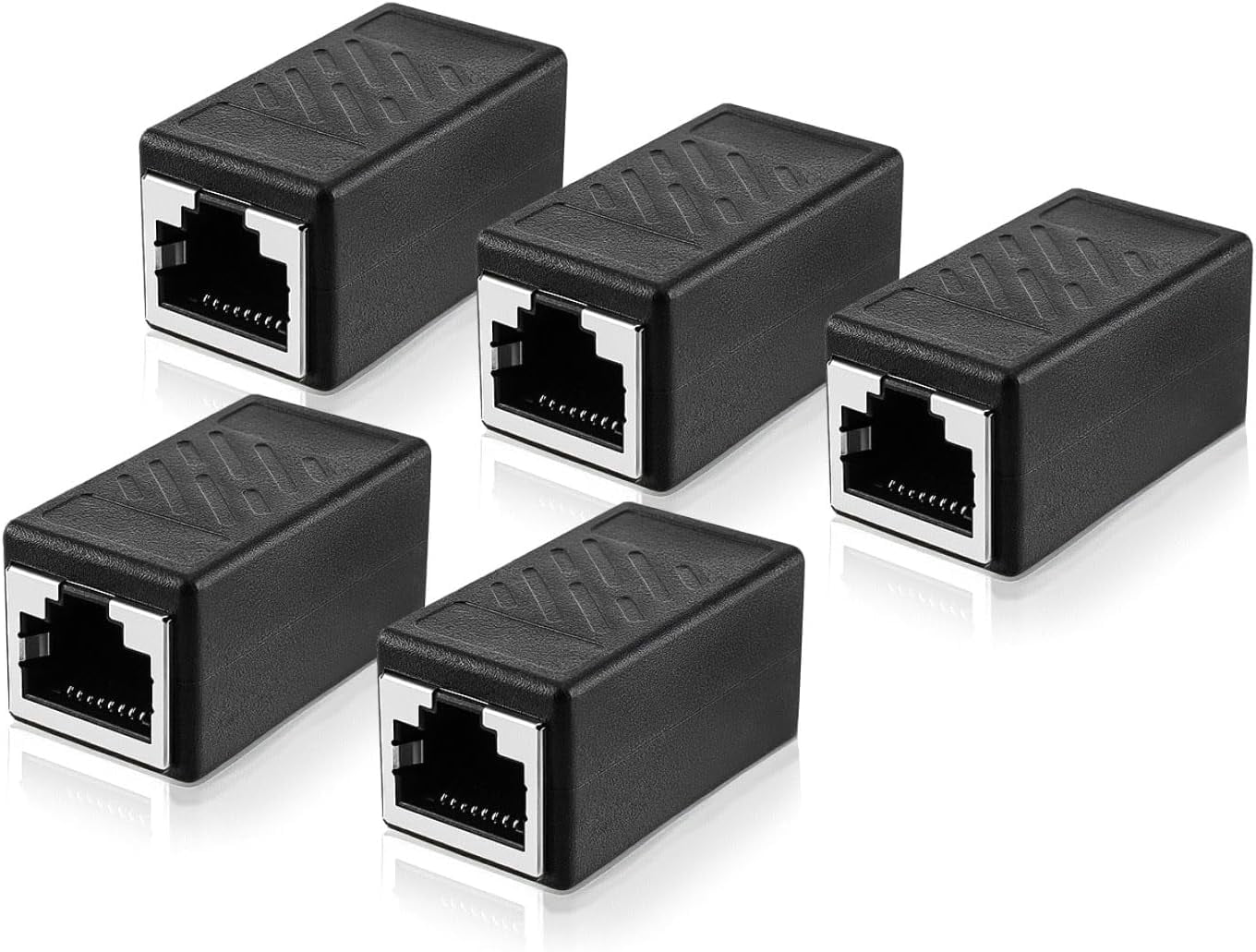 5 Pack RJ45 Ethernet Coupler, Ethernet Extender Connector Female to ...