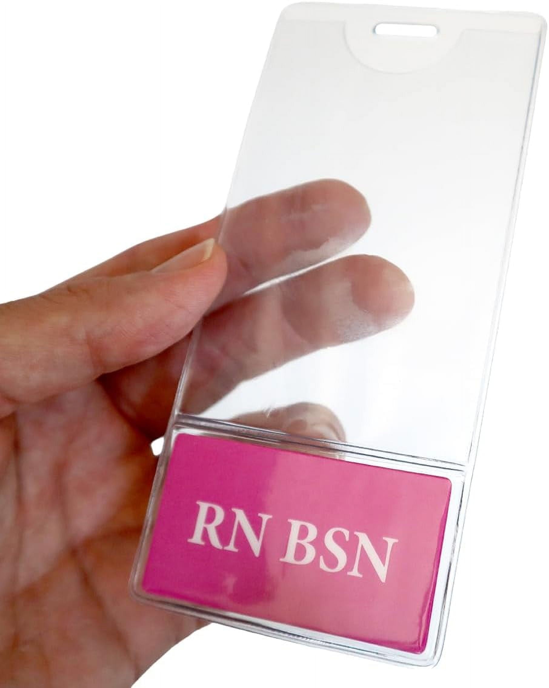 5 Pack - RN BSN BadgeBottom Vertical Badge Buddy & ID Holder Combo ...