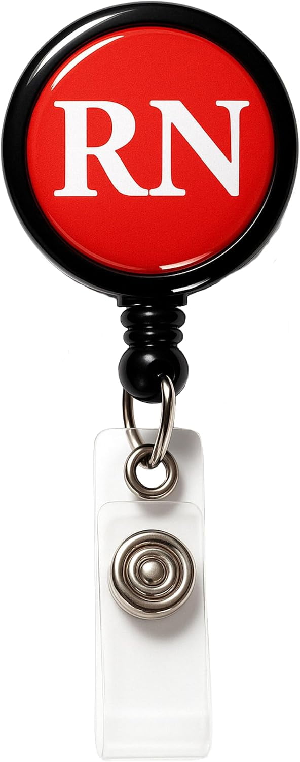 5 Pack - RN Badge Buddy Reels with Alligator Clip - Swivel Retractable ...