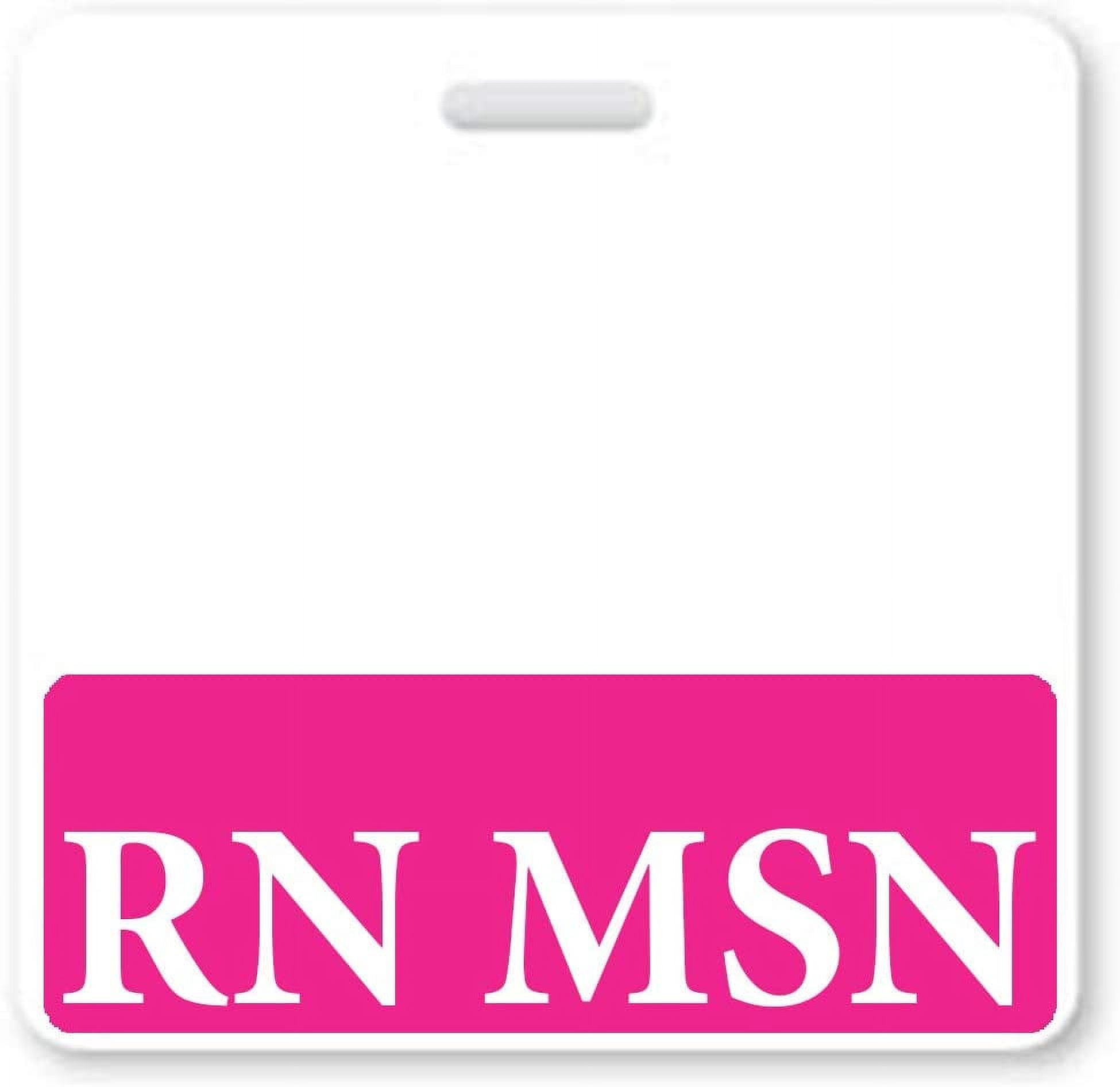 5 Pack - RN MSN Badge Buddy - Heavy Duty Horizontal Badge Buddies ...