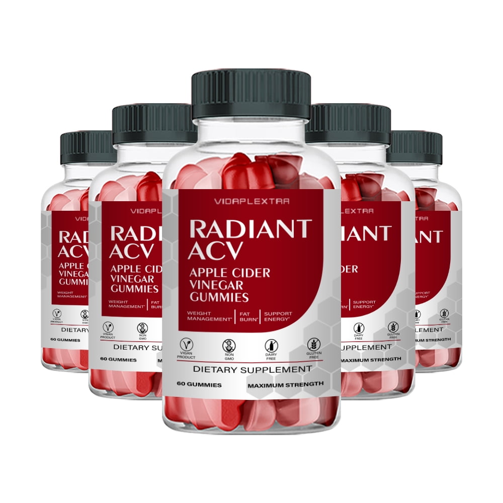 (5 Pack) Radiant ACV - Radiant ACV Keto Apple Cider Vinegar Gummies ...