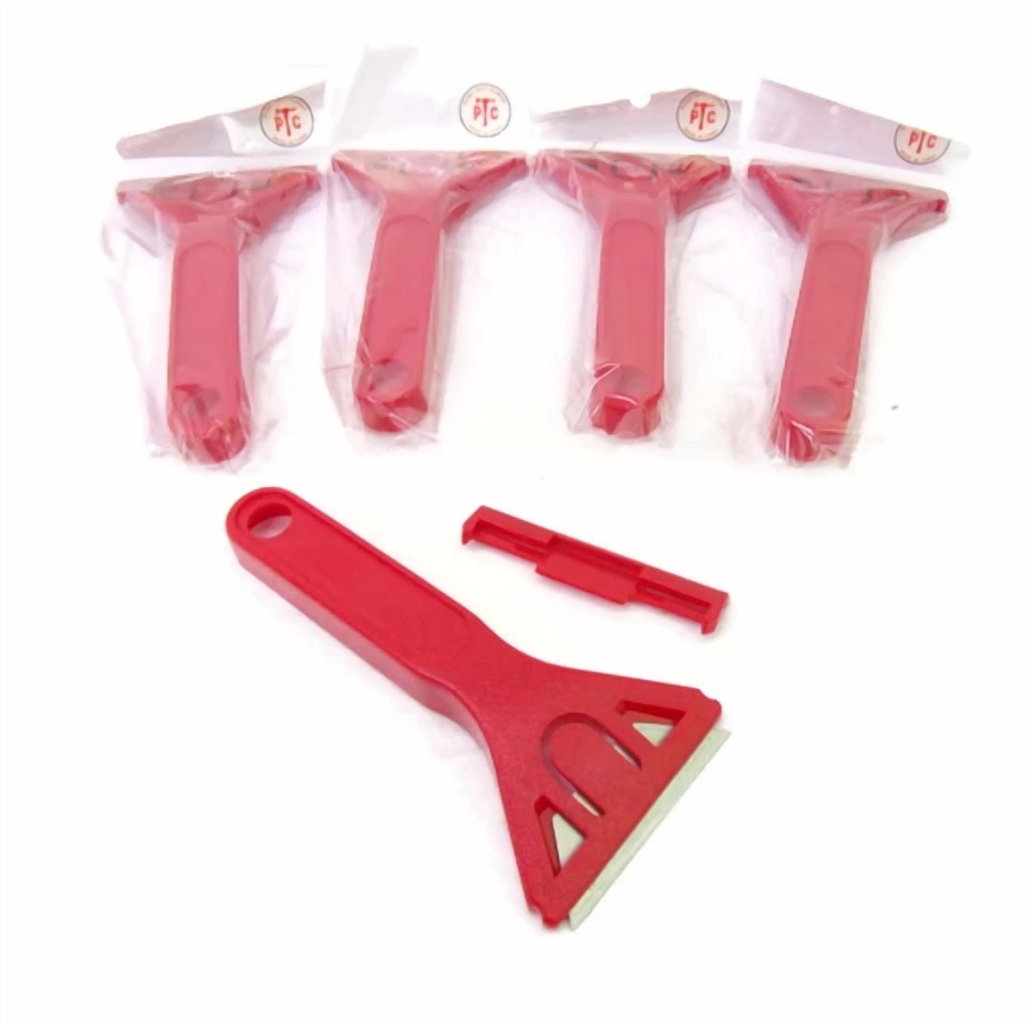 (5-Pack) Razor Glass Window Paint Sticker Scrapers ~ Replaceable Blades ...