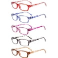 5 Pack Reading Glasses for Women, Blue Light Blocking Computer Readers ...