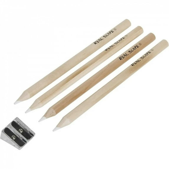 5-Pack Real Slate Chalk Pencils with Sharpener – Durable Writing ...