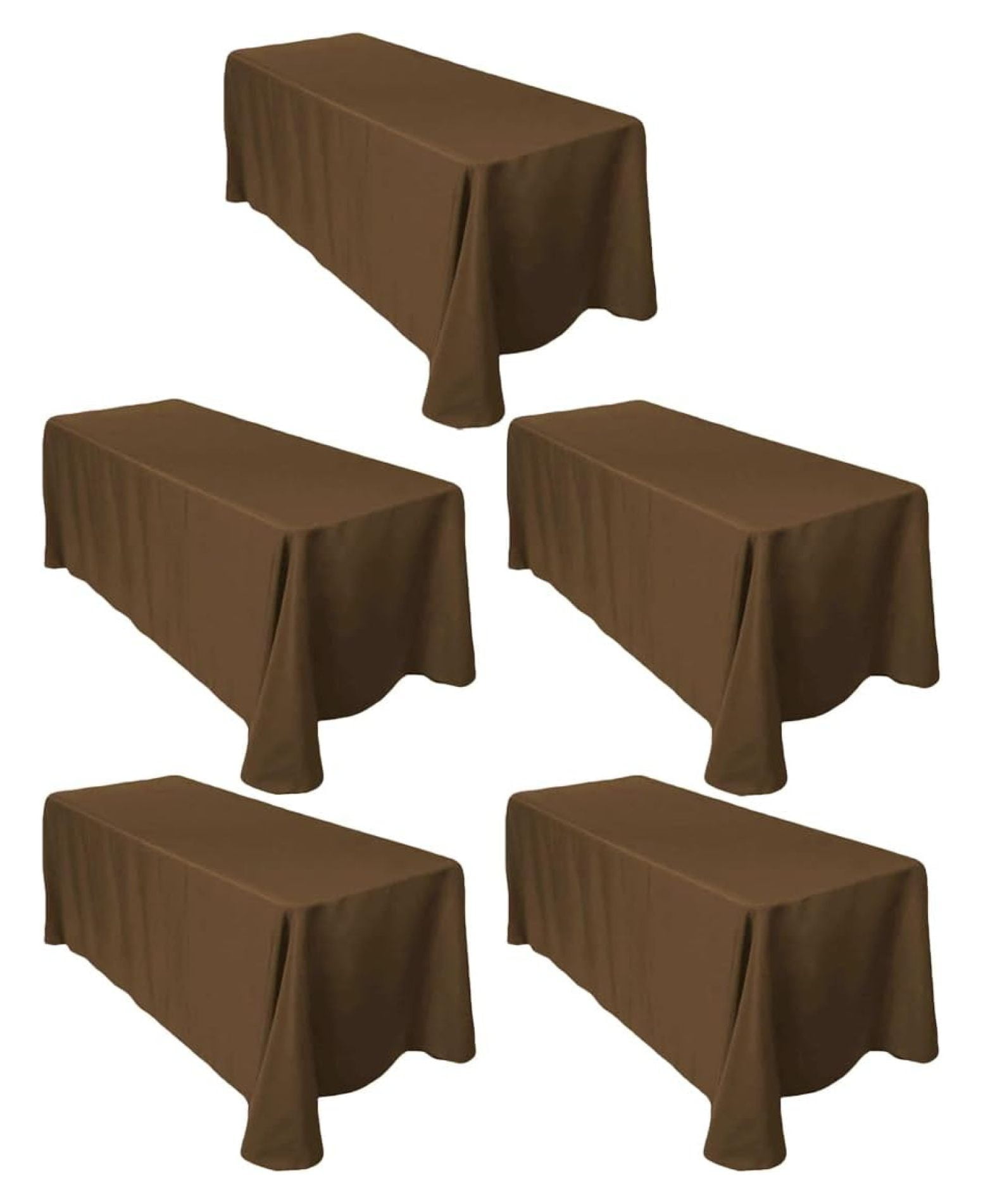 5-Pack Rectangular Tablecloths 90 in x 156 in with Rounded Corners ...