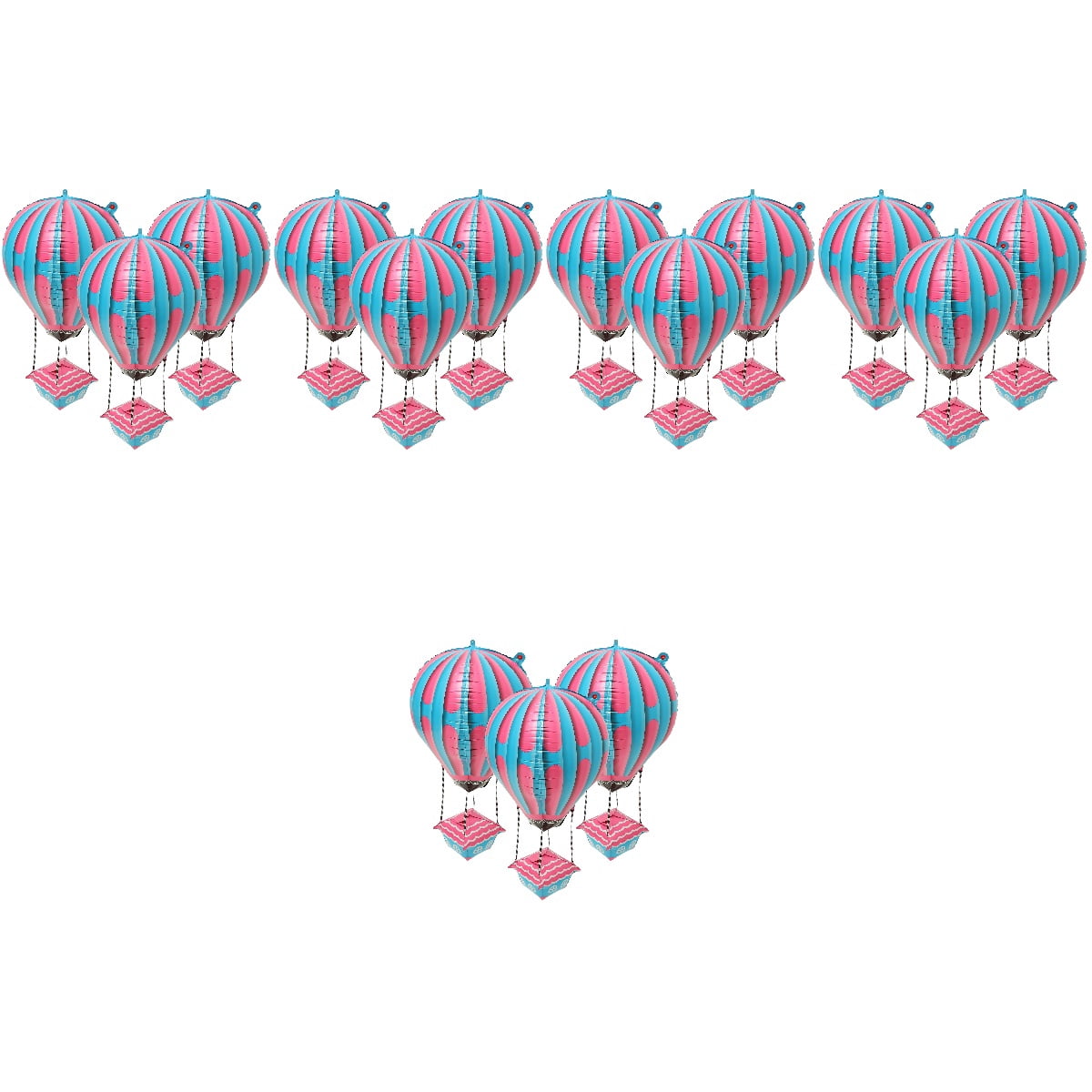 5 Pack Red White Blue Balloons Hot Air Balloon Safe Balloons Child ...