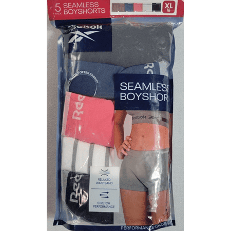 5 Pack Reebok Seamless Boy Shorts Underwear Women's Size XL - Walmart.com