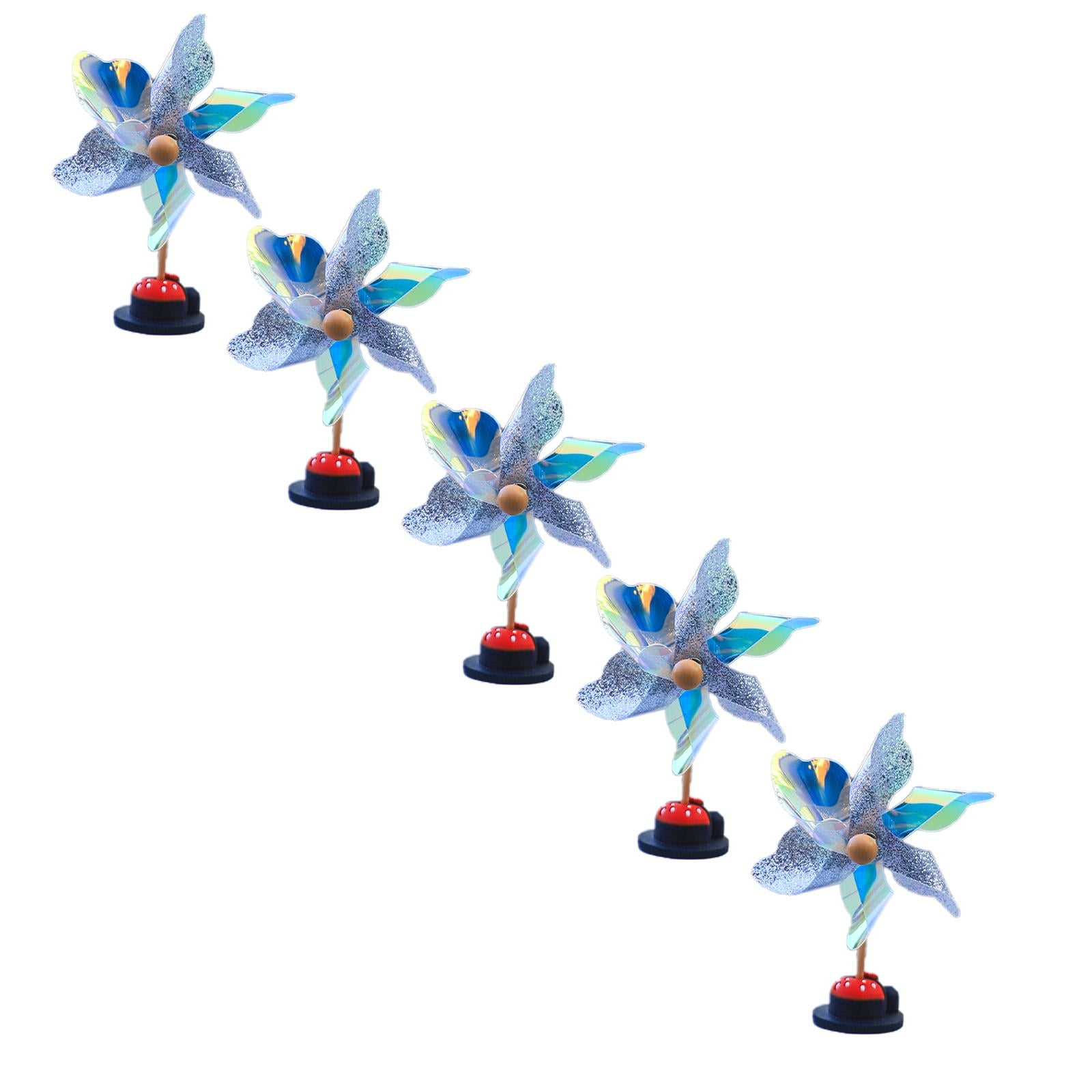 5-Pack Reflective Bird Deterrent for Cars – Pinwheel Mirror Decoration ...