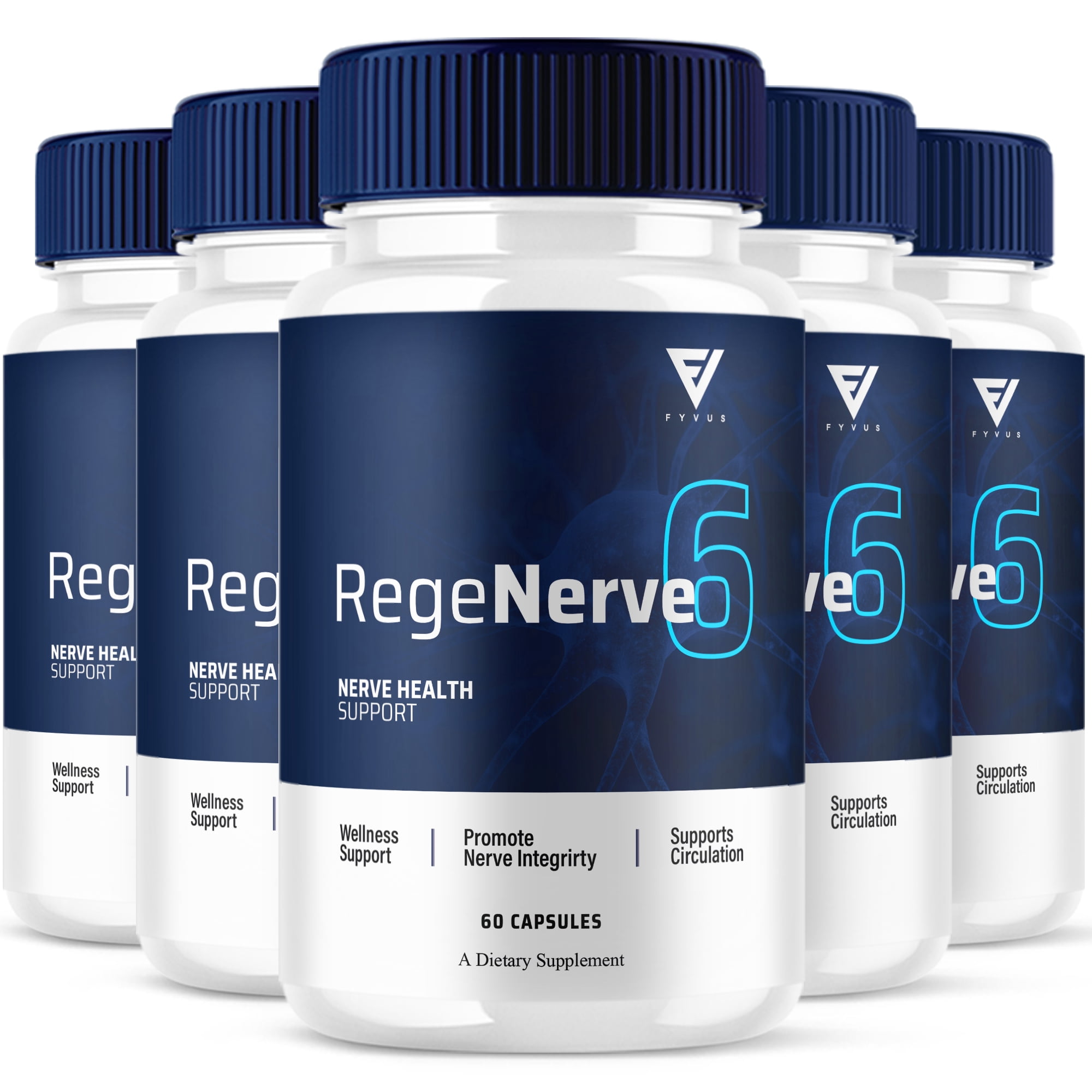 (5 Pack) RegeNerve6 Nerve Health Support Capsules, Rege Nerve 6 ...