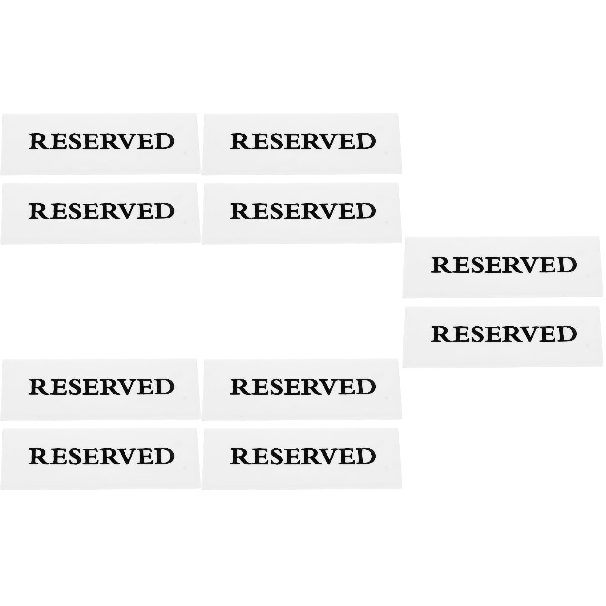 5 Pack Reserved Seating Signs Reservation for Chairs Labels Taker Neon ...