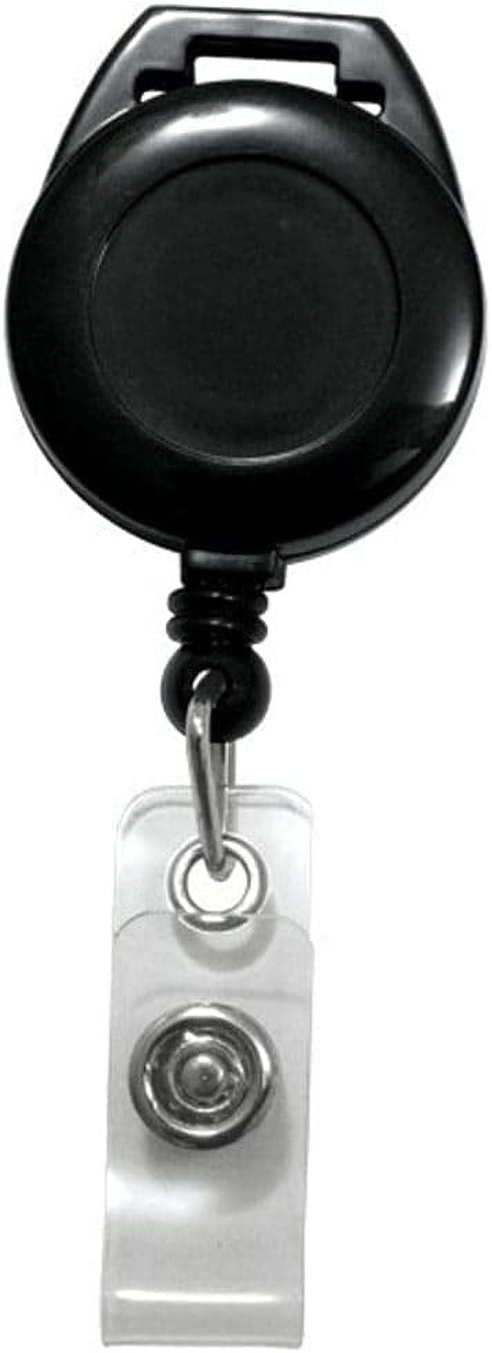 5 Pack - Retractable Badge Reel with Lanyard Attachment Slot -Attach ...