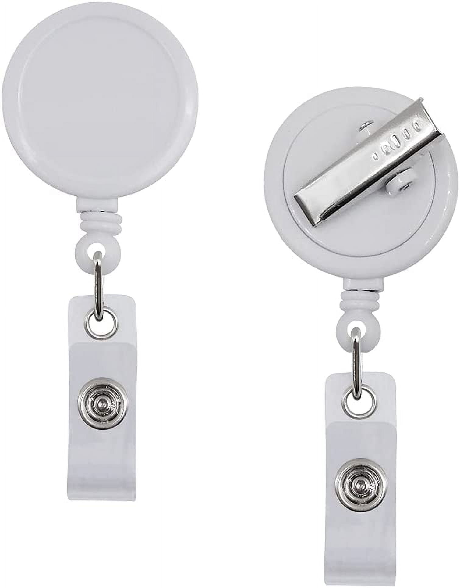 5 Pack Retractable ID Badge Holder Badge Reels with Swivel Alligator ...