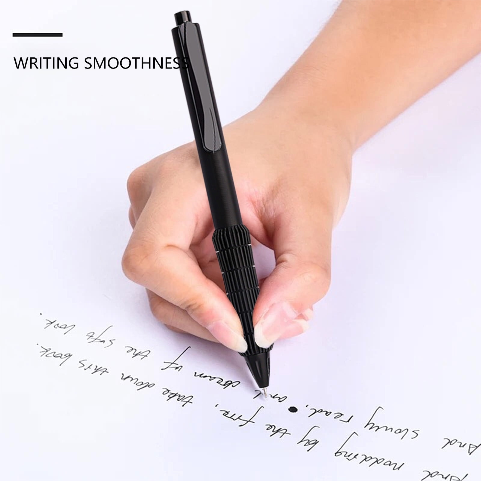 5-Pack Retractable Quick-Dry Gel Pens 0.5mm Black Ink Smooth Writing ...