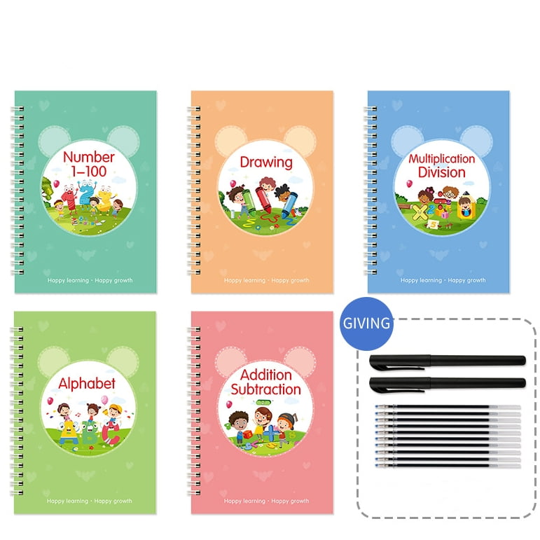 Customer reviews for 5 Pack Reusable Grooved Handwriting Workbooks ...