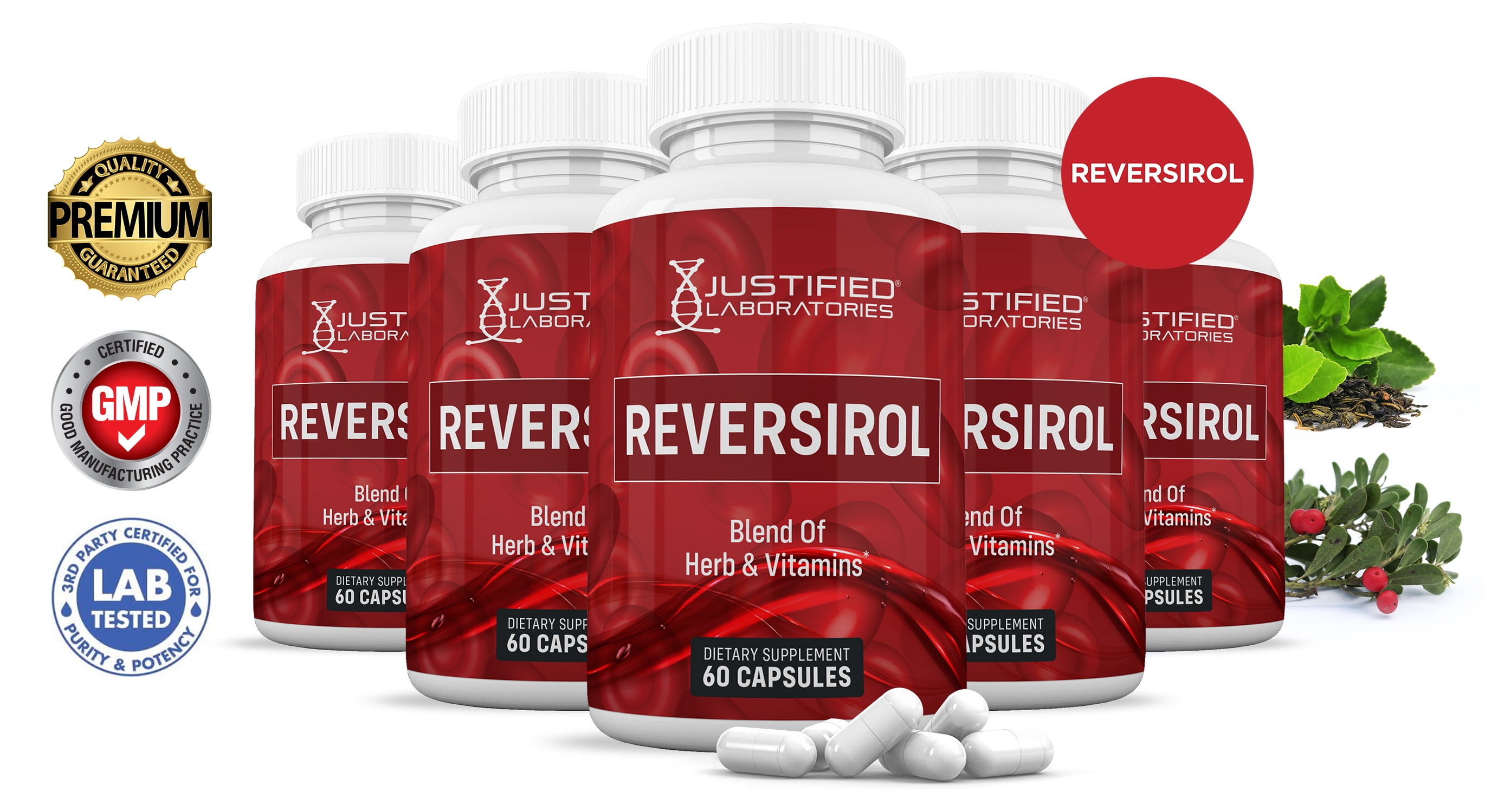 (5 Pack) Reversirol Premium Formula 688MG 300 Capsules - Walmart.com