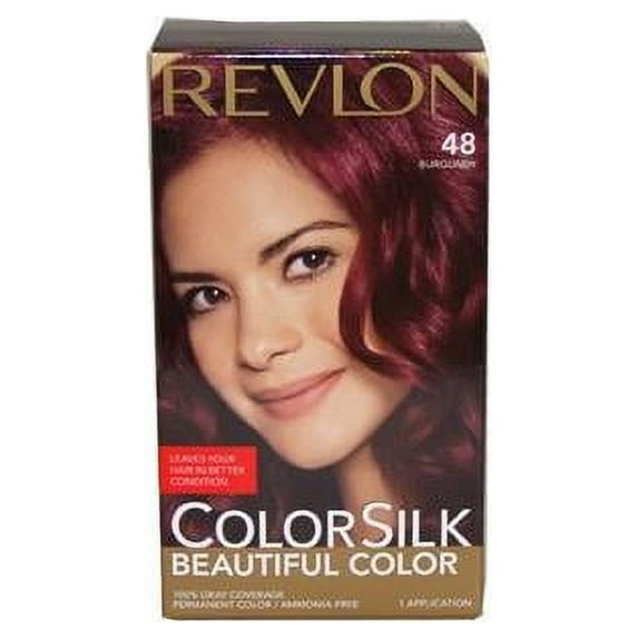5 Pack Revlon ColorSilk Beautiful Permanent Hair Color (48) Burgundy ...