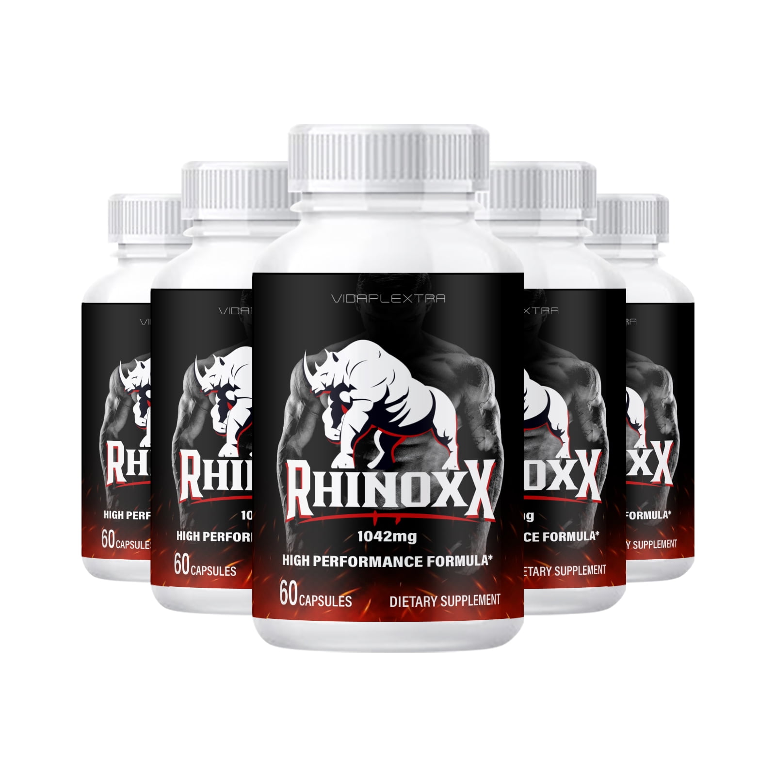 (5 Pack) Rhinox X Capsules - Rhinox X Male Capsules - Walmart.com