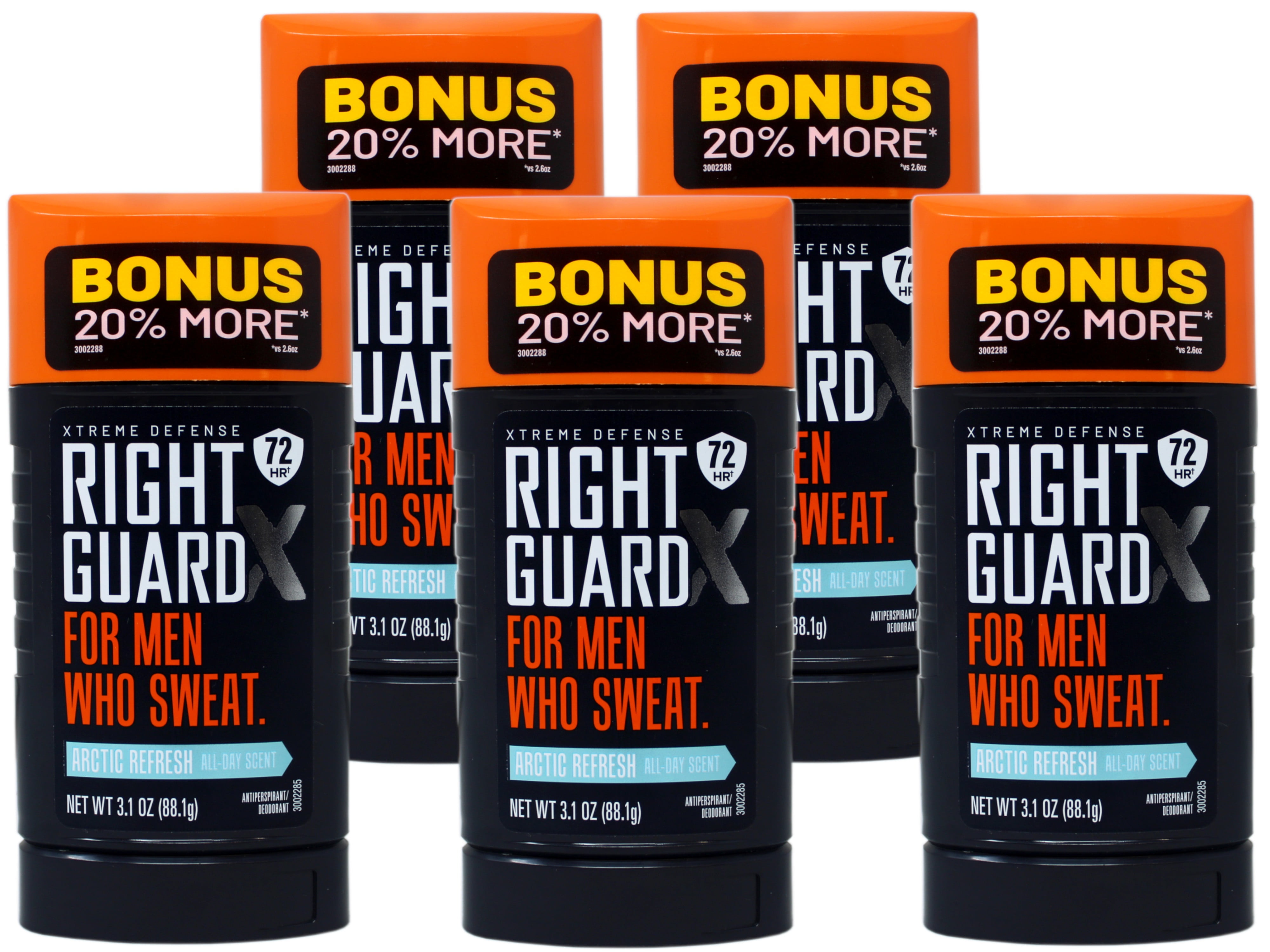 5 Pack - Right Guard Xtreme Defense Antiperspirant & Deodorant for Men ...