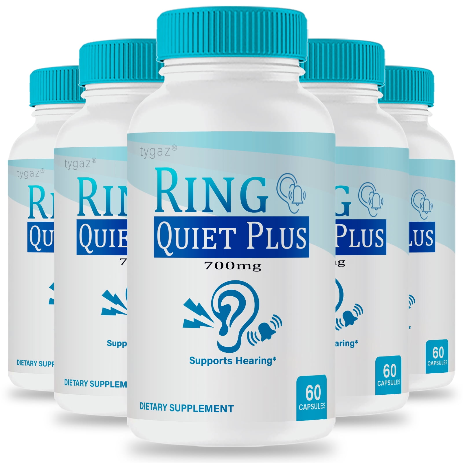 (5 Pack) Ring Quiet Plus - RingQuietPlus Pill Supplement - Walmart.com