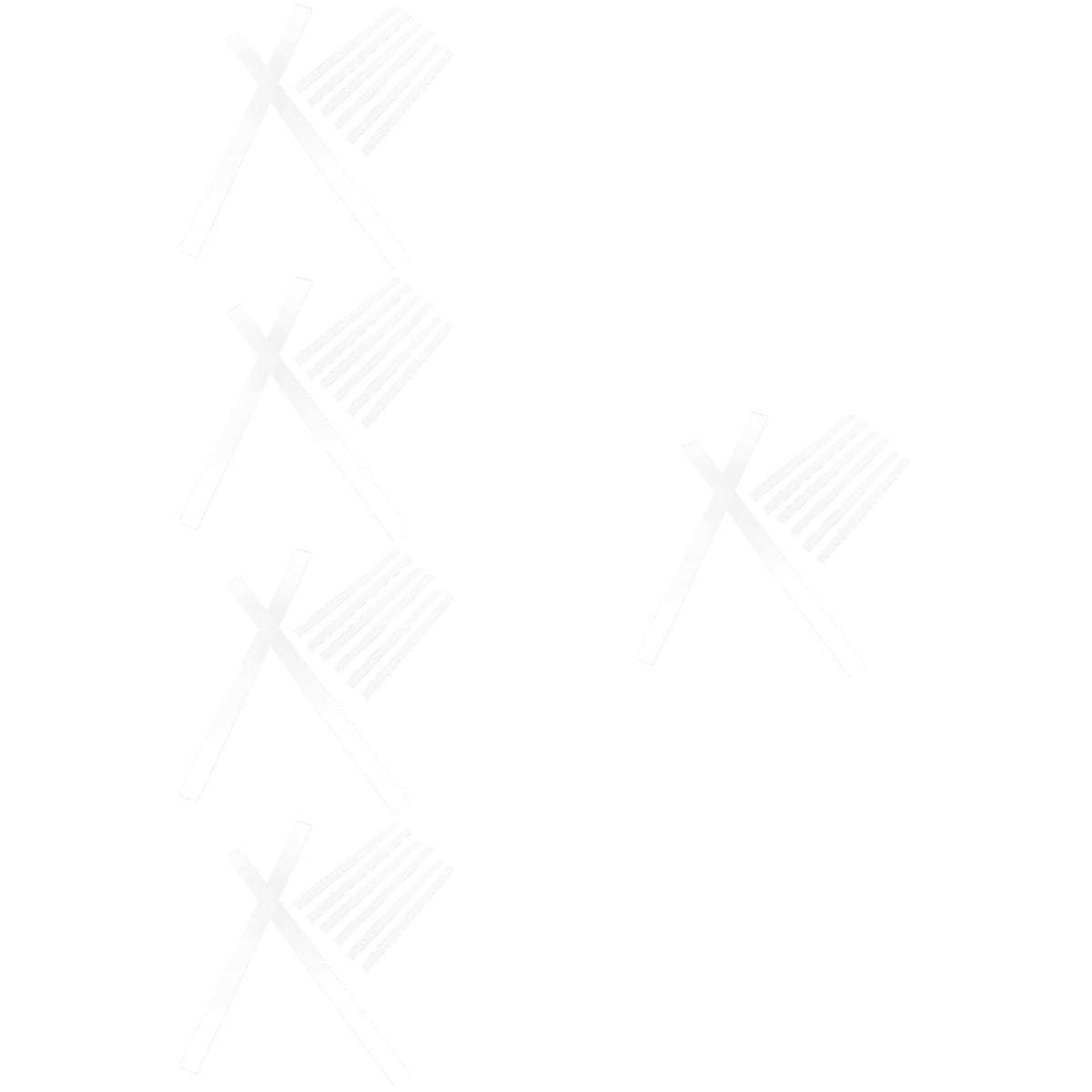 5 Pack Roller Acrylic Thickness Gauge Visualized Ruler 0.3X2.5X40CM ...