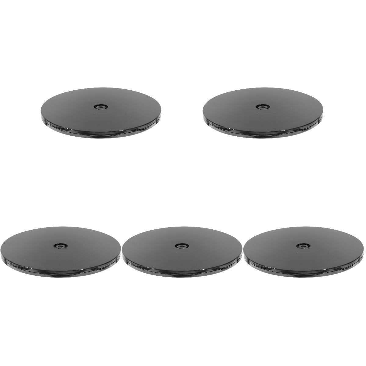 5 Pack Rotary Turntable Base Plastic Reusable Display Shelf Cake Pan ...